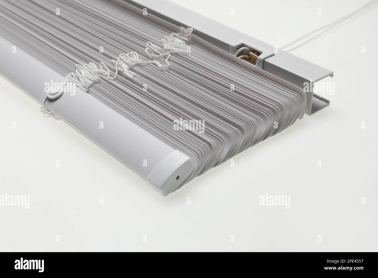 Stylish horizontal window blinds on white background Stock Photo - Alamy