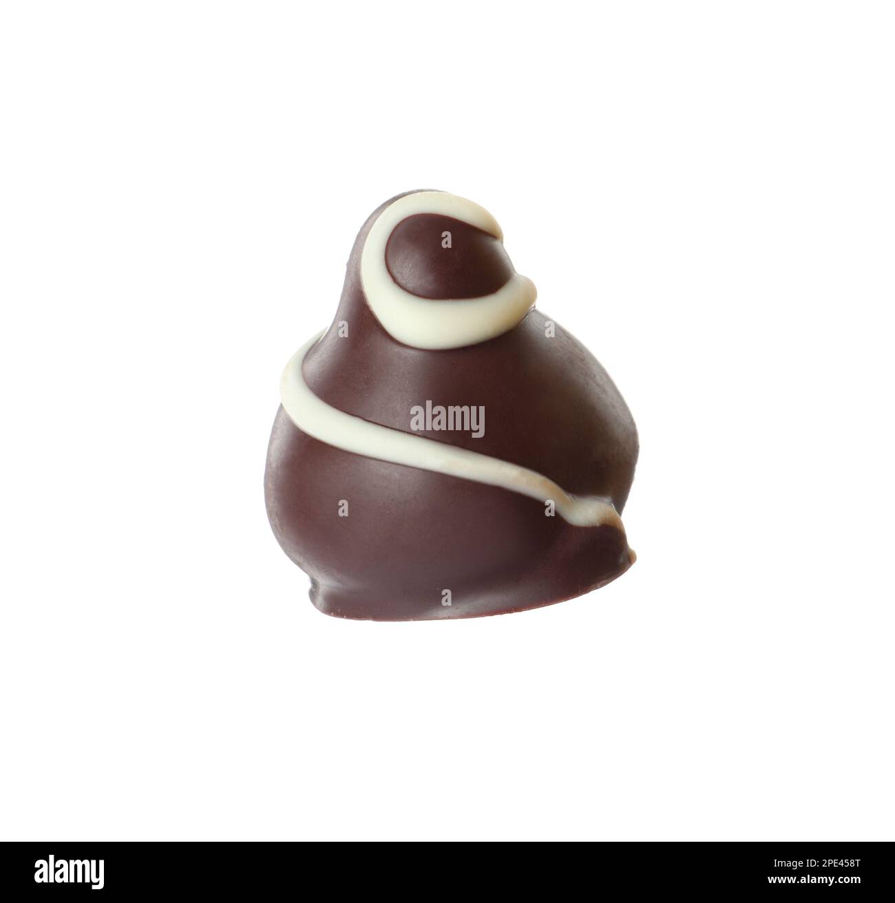 Delicious sweet chocolate truffle isolated on white Stock Photo - Alamy