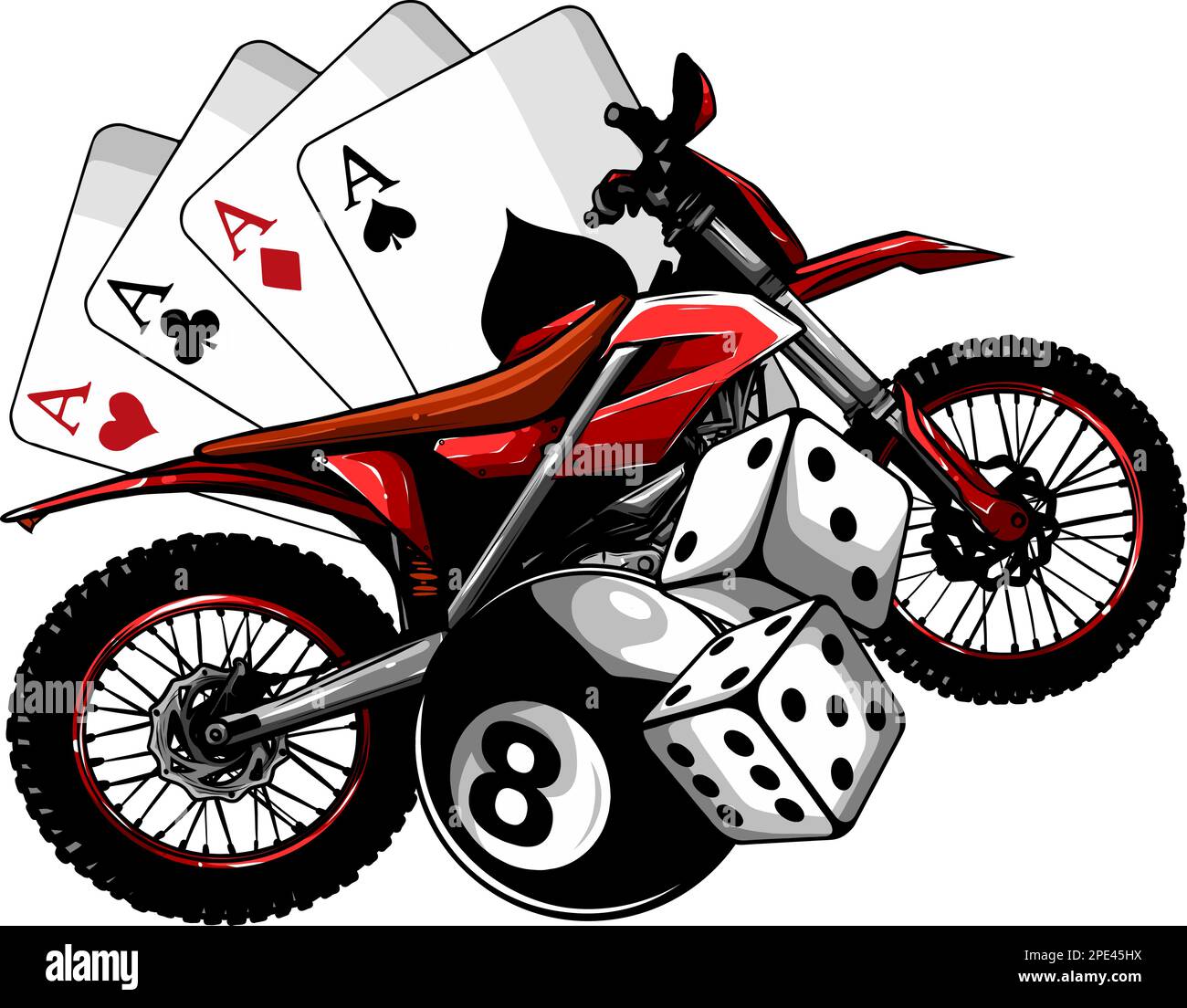 Cross motorcycle or motorbike gvector Stock Vector Image & Art - Alamy