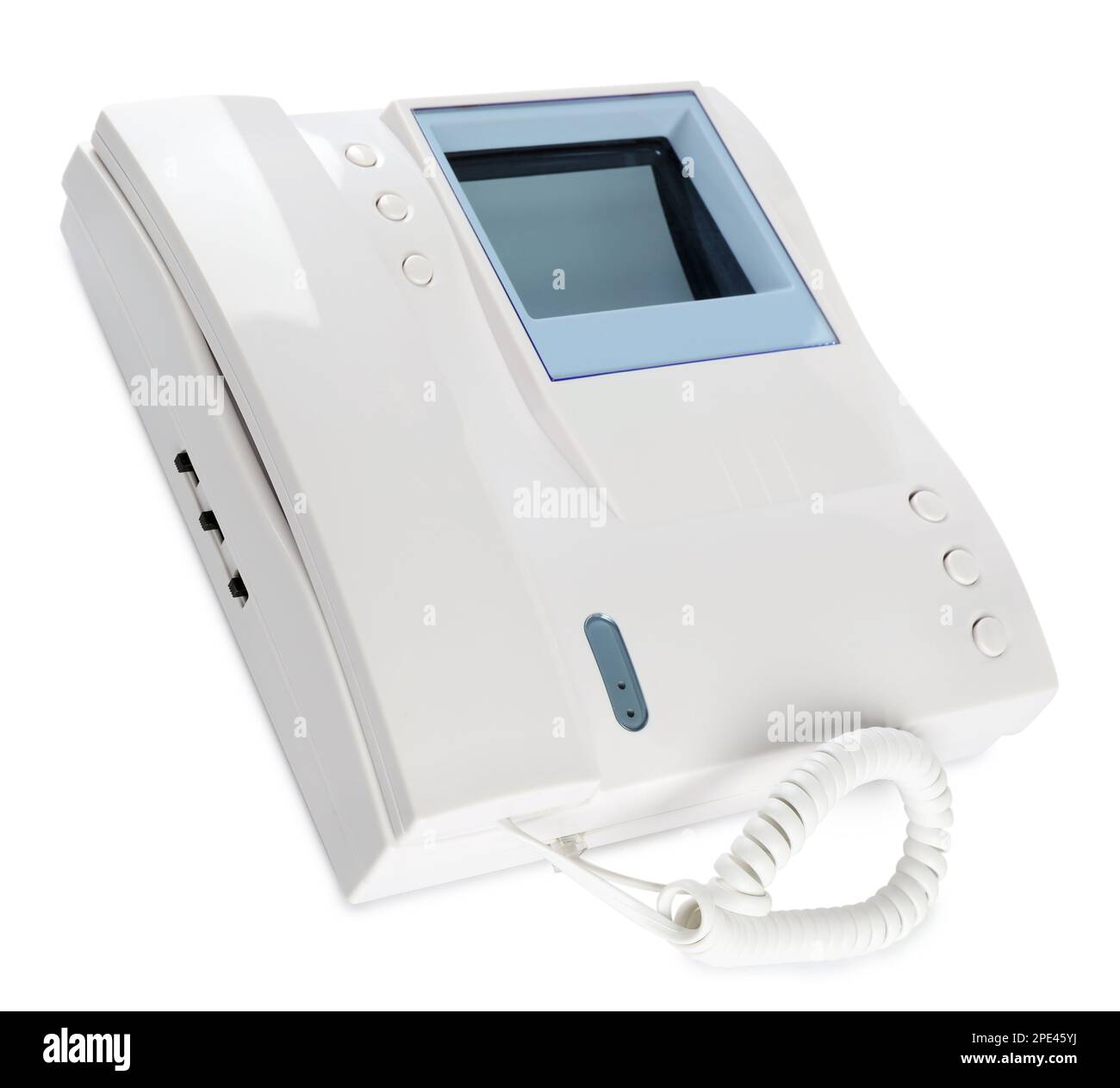 Intercom base station with handset isolated on white Stock Photo - Alamy