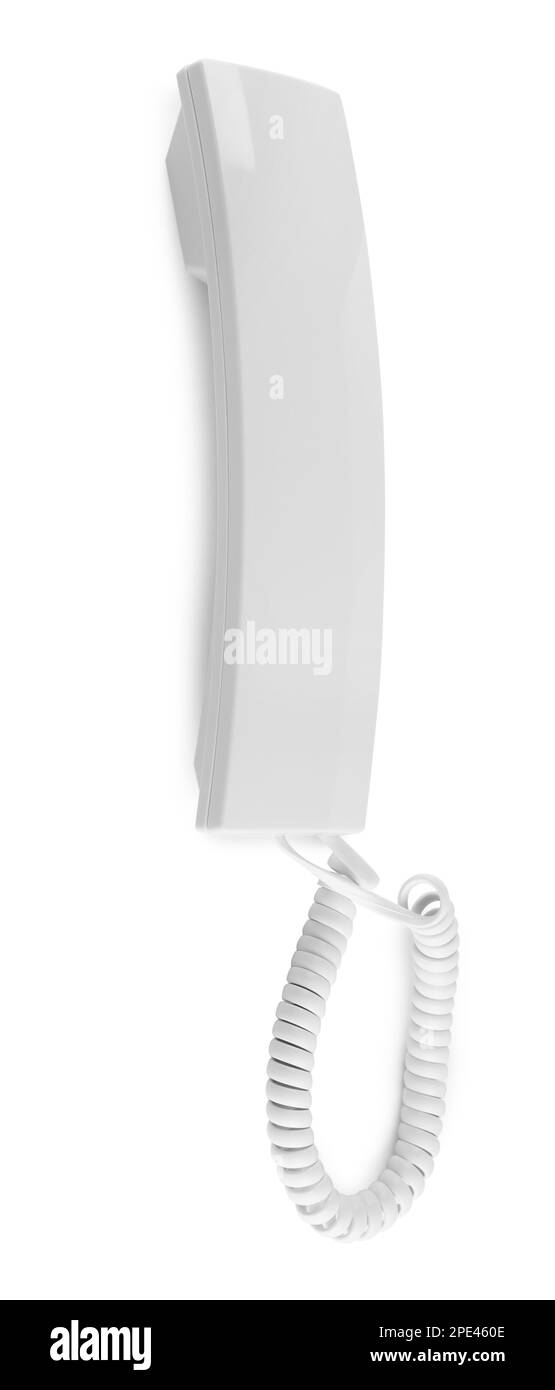 Handset of intercom base station isolated on white Stock Photo - Alamy