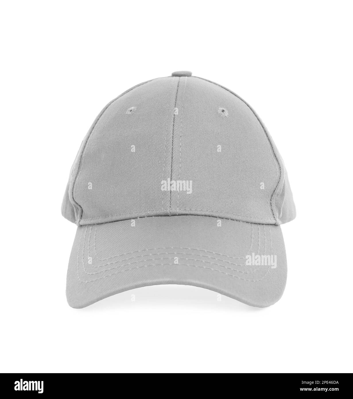 Stylish grey baseball cap isolated on white Stock Photo - Alamy
