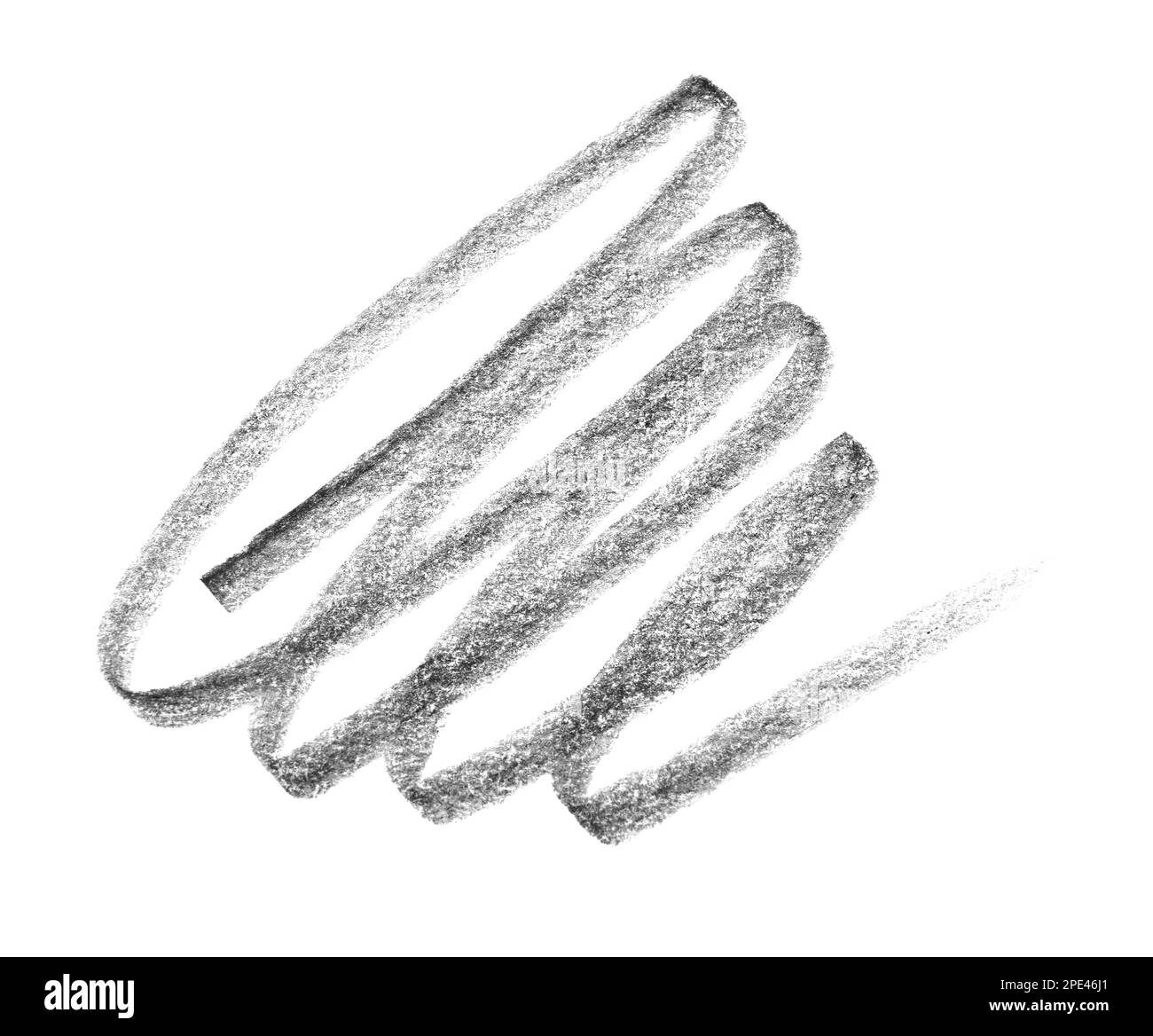 Hand drawn pencil scribble on white background, top view Stock Photo ...