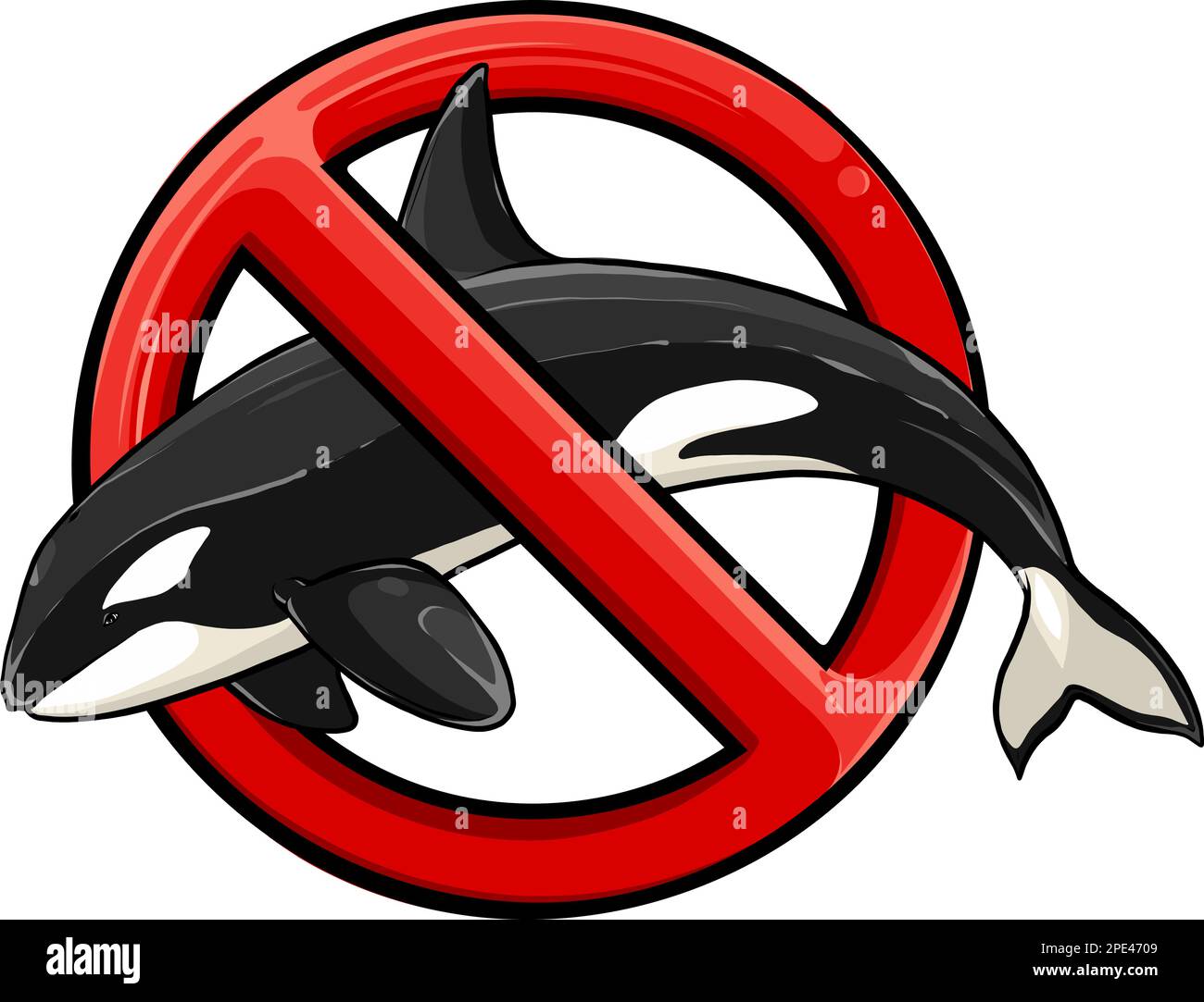No orca sign icon vector illustration Stock Vector Image & Art - Alamy