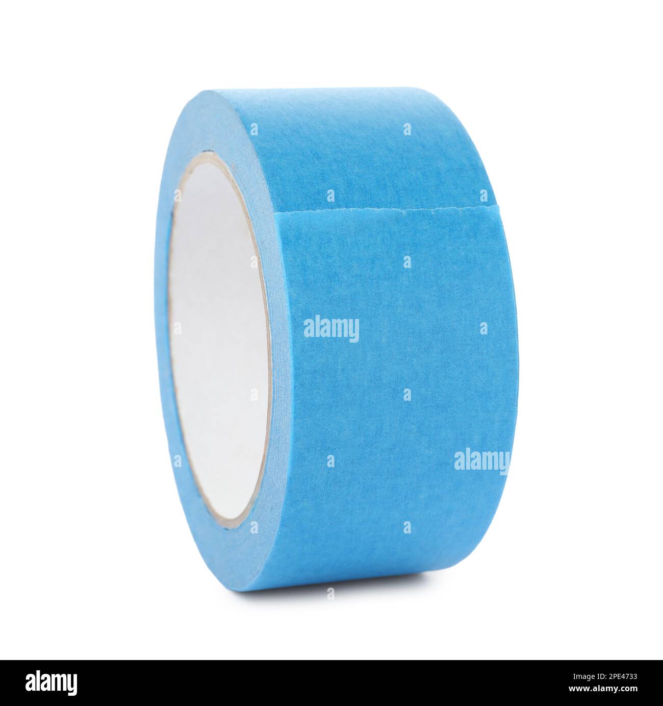 Roll of light blue adhesive tape isolated on white Stock Photo - Alamy