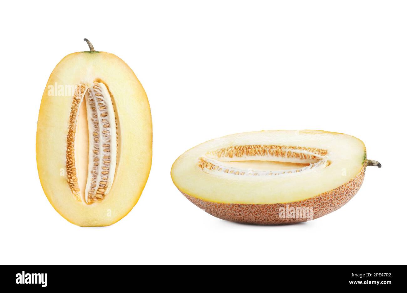 Delicious ripe melons on white background, collage Stock Photo - Alamy