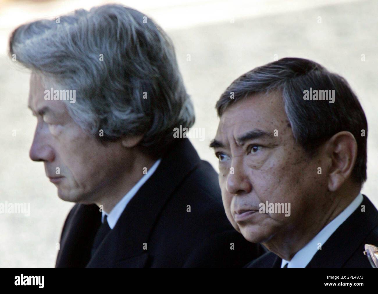 Japanese Prime Minister Junichiro Koizumi, left, and Speaker of House ...