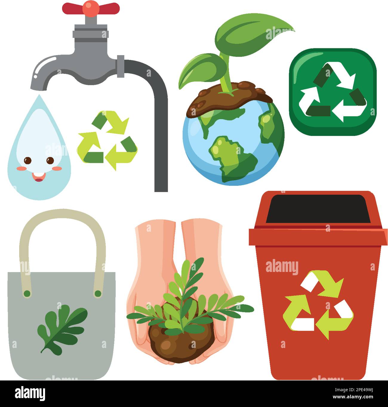 Save the earth graphics and icons collection illustration Stock Vector ...