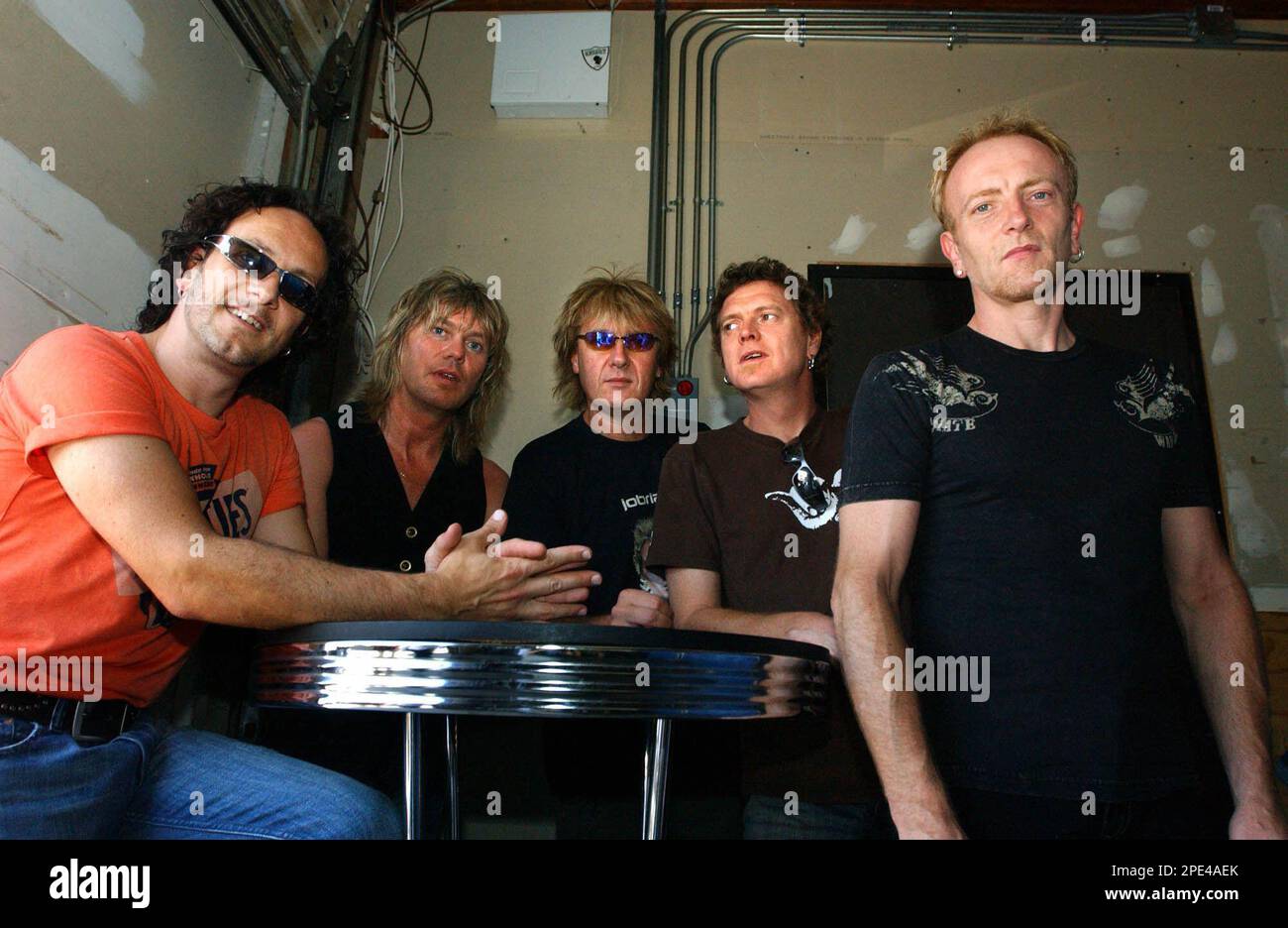 Def Leppard's Viv Campbell, left, Rick Savage, Joe Elliott, Rick Allen ...