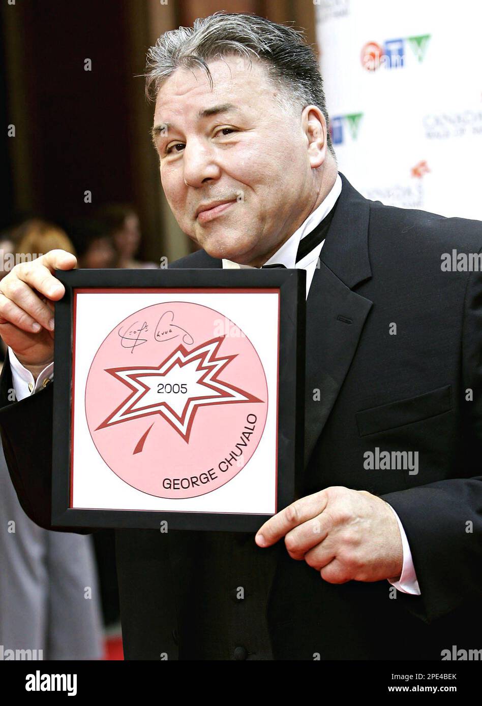 Former Canadian Heavyweight Boxing Champion George Chuvalo poses with ...