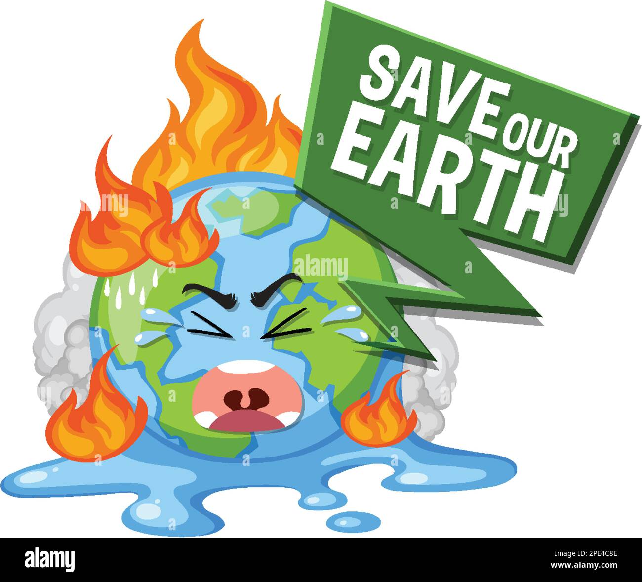 Save the earth banner design illustration Stock Vector Image & Art - Alamy