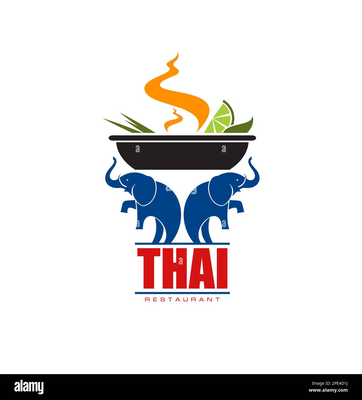 Thai cuisine icon. Asian country tourism journey gourmets, Thailand ...
