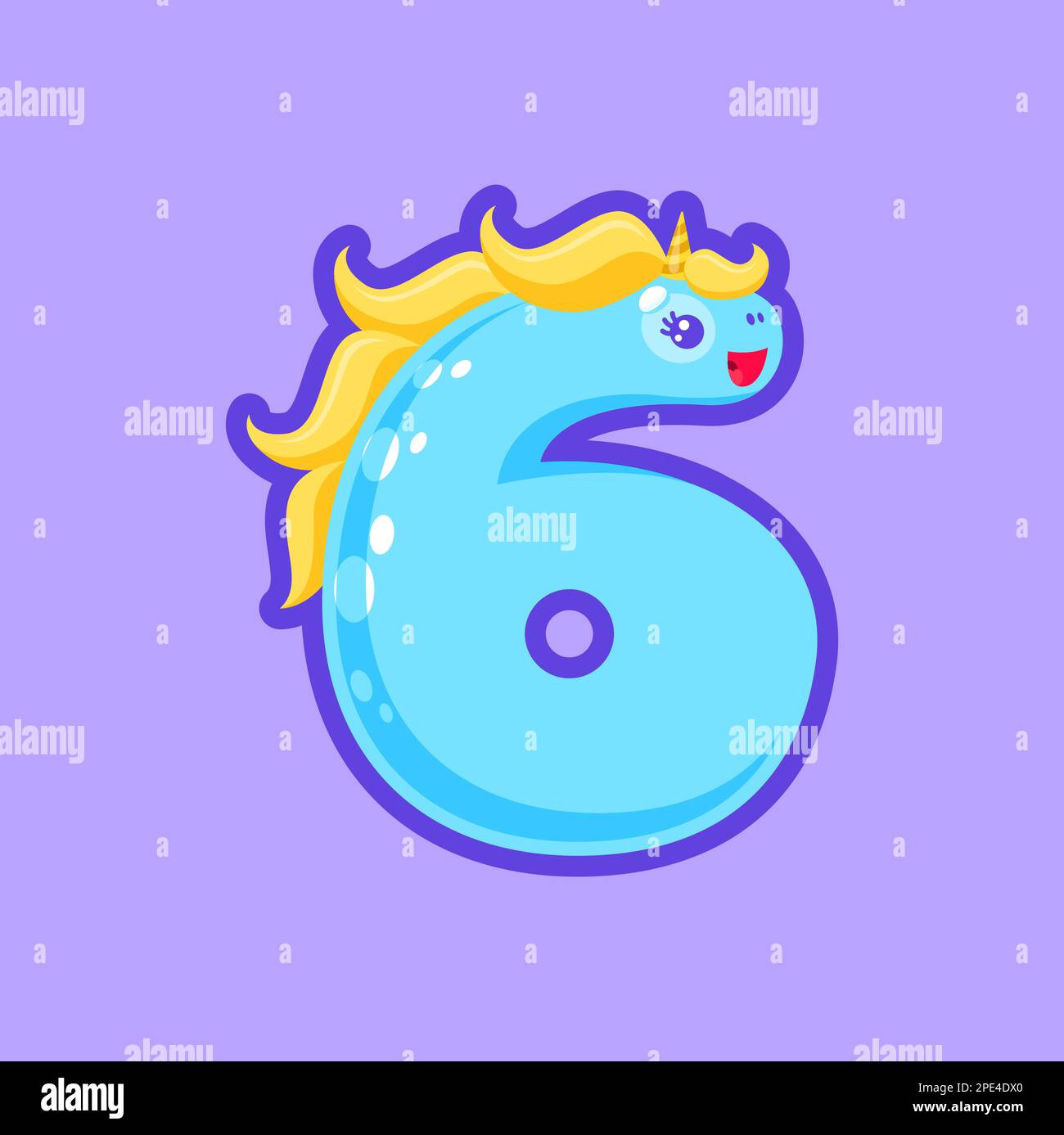 6 digit ABC font element isolated cartoon digital numeral, calendar ...
