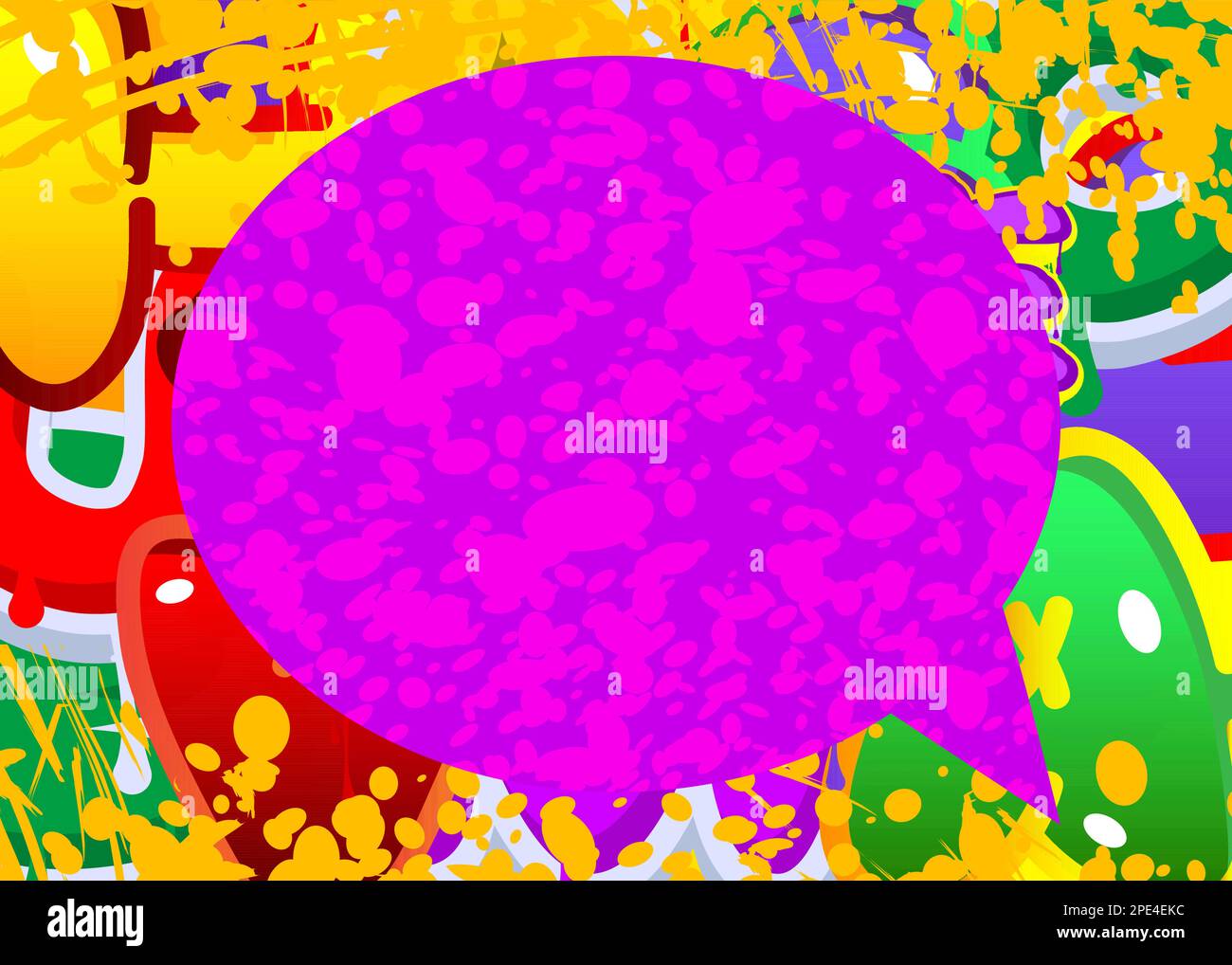 Colorful Graffiti speech bubble background. Abstract modern street art ...