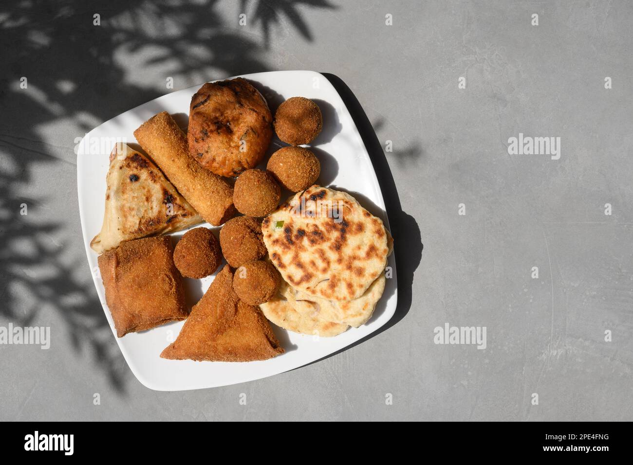 Authentic Sri Lankan different street food, short eats. Vegetable roti ...