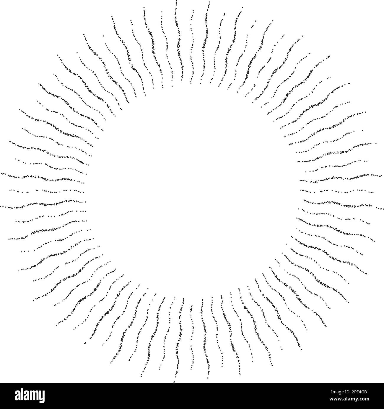 Retro curved sunburst frame. Warped sunlight rays in circle. Vintage ...