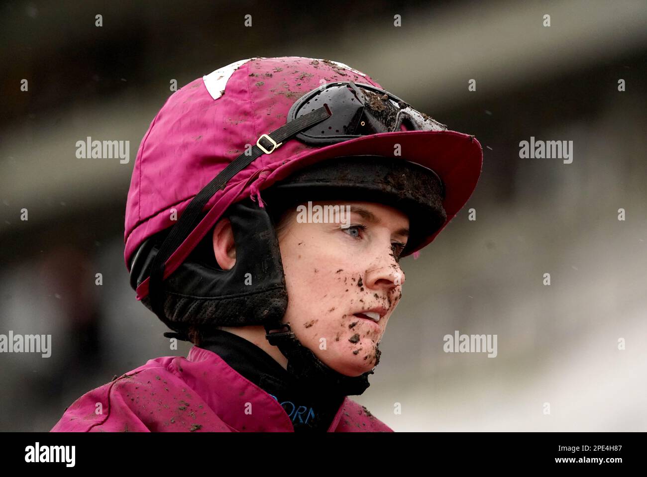 Jockey Rachael Blackmore after competing in the Johnny Henderson Grand ...