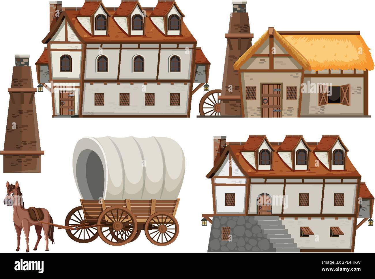 Set of medieval object illustration Stock Vector Image & Art - Alamy