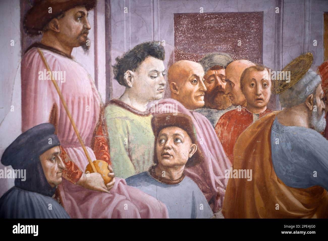 Restoration work in progress on the famous frescoes of the Branacci ...