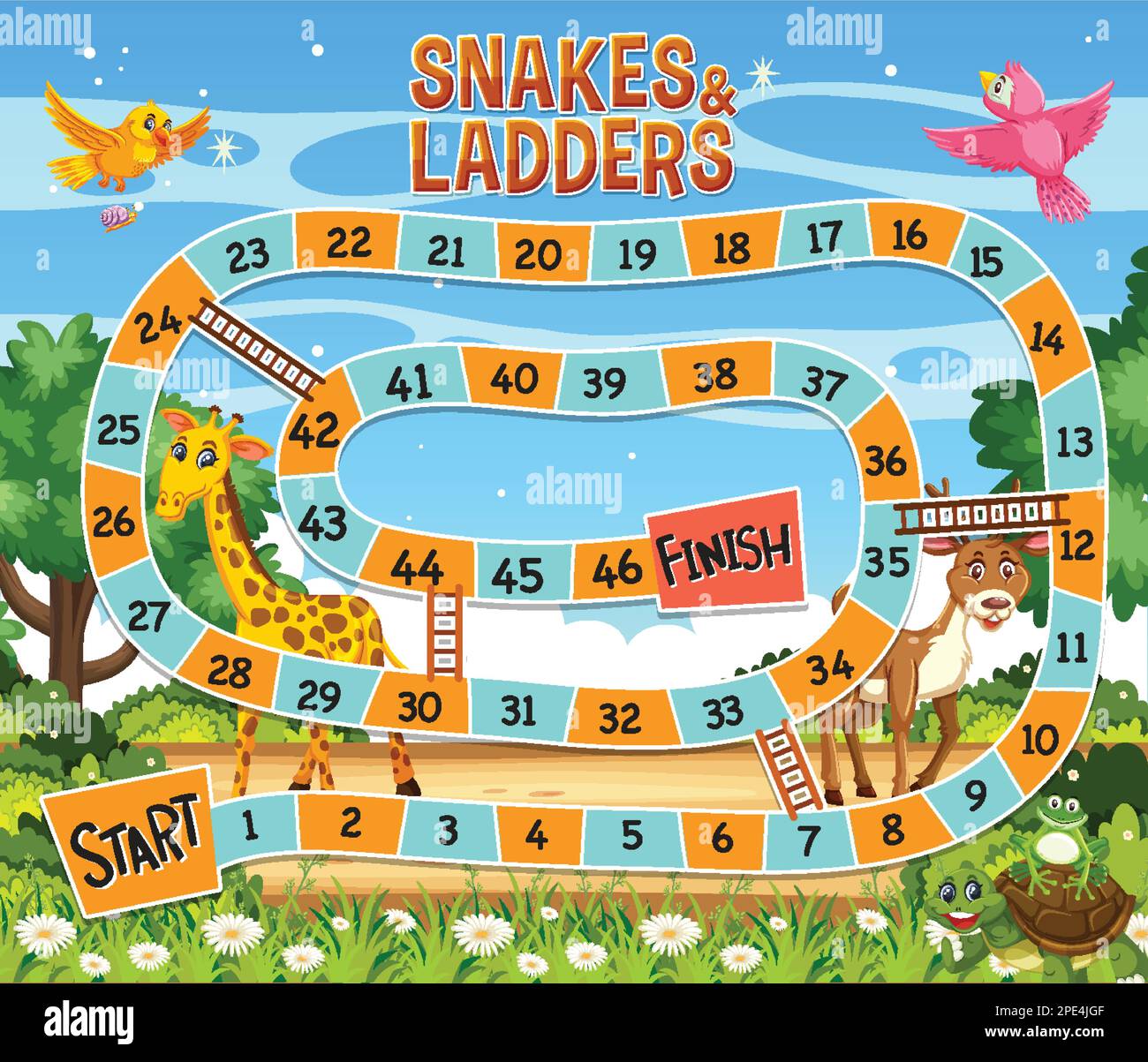 Simple board game for children template illustration Stock Vector Image ...