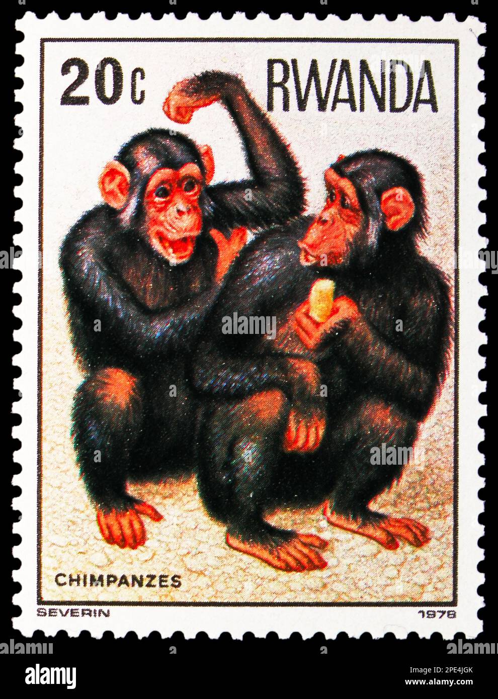 MOSCOW, RUSSIA - FEBRUARY 17, 2023: Postage stamp printed in Rwanda ...