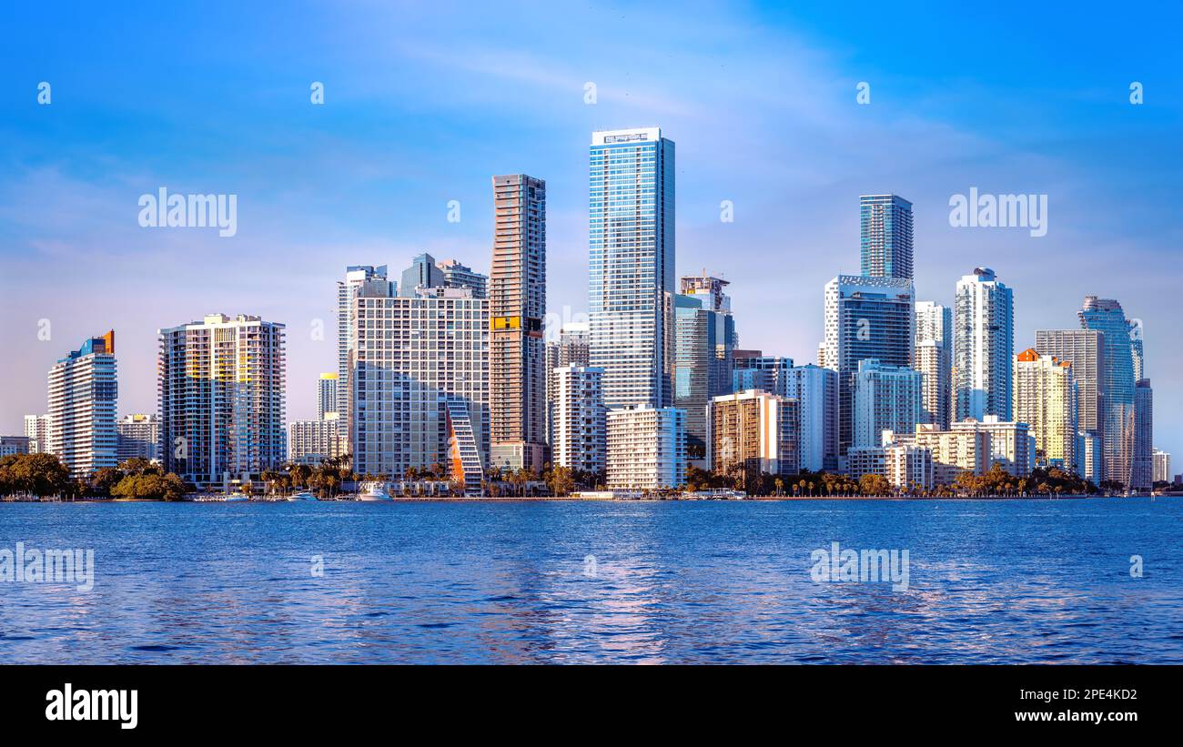 the skyline of miami, florida Stock Photo - Alamy