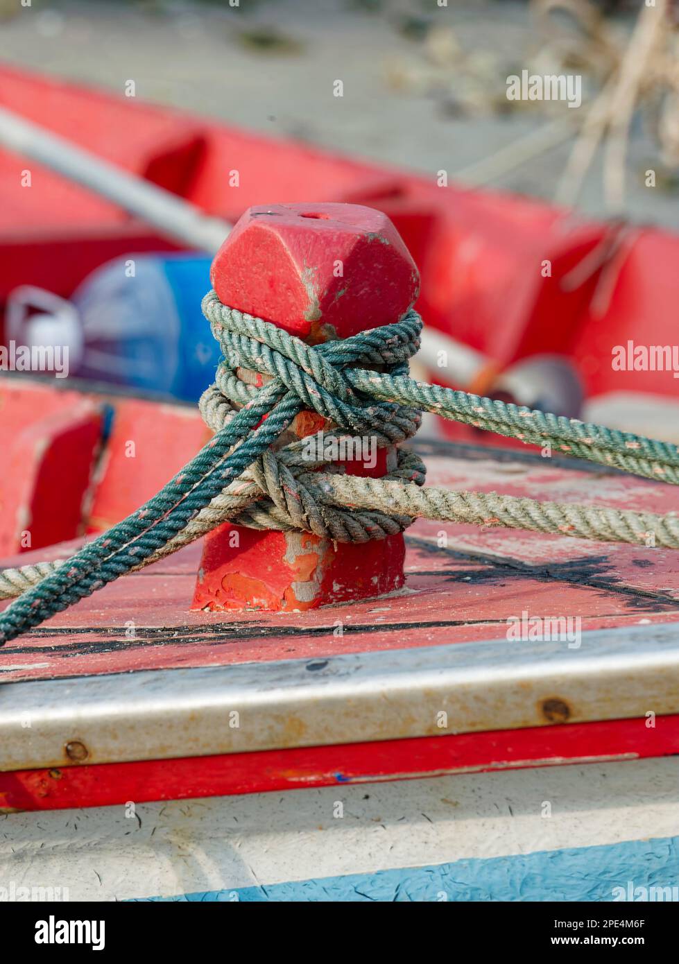 Fishing knots on boats in Hua Hin, Thailand Stock Photo - Alamy
