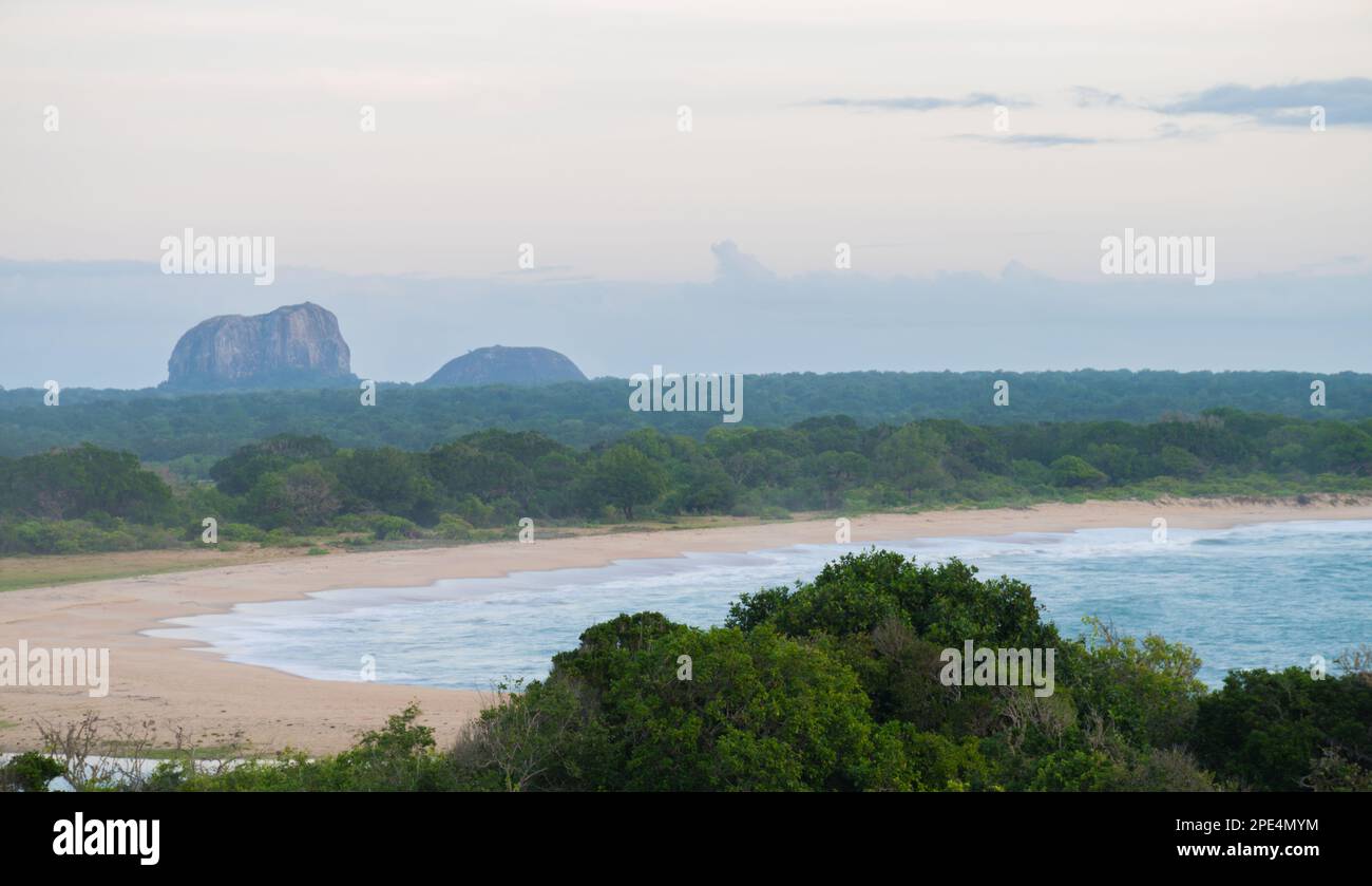 mountain in the shape of an elephant rock in the Yala National Park Sri ...
