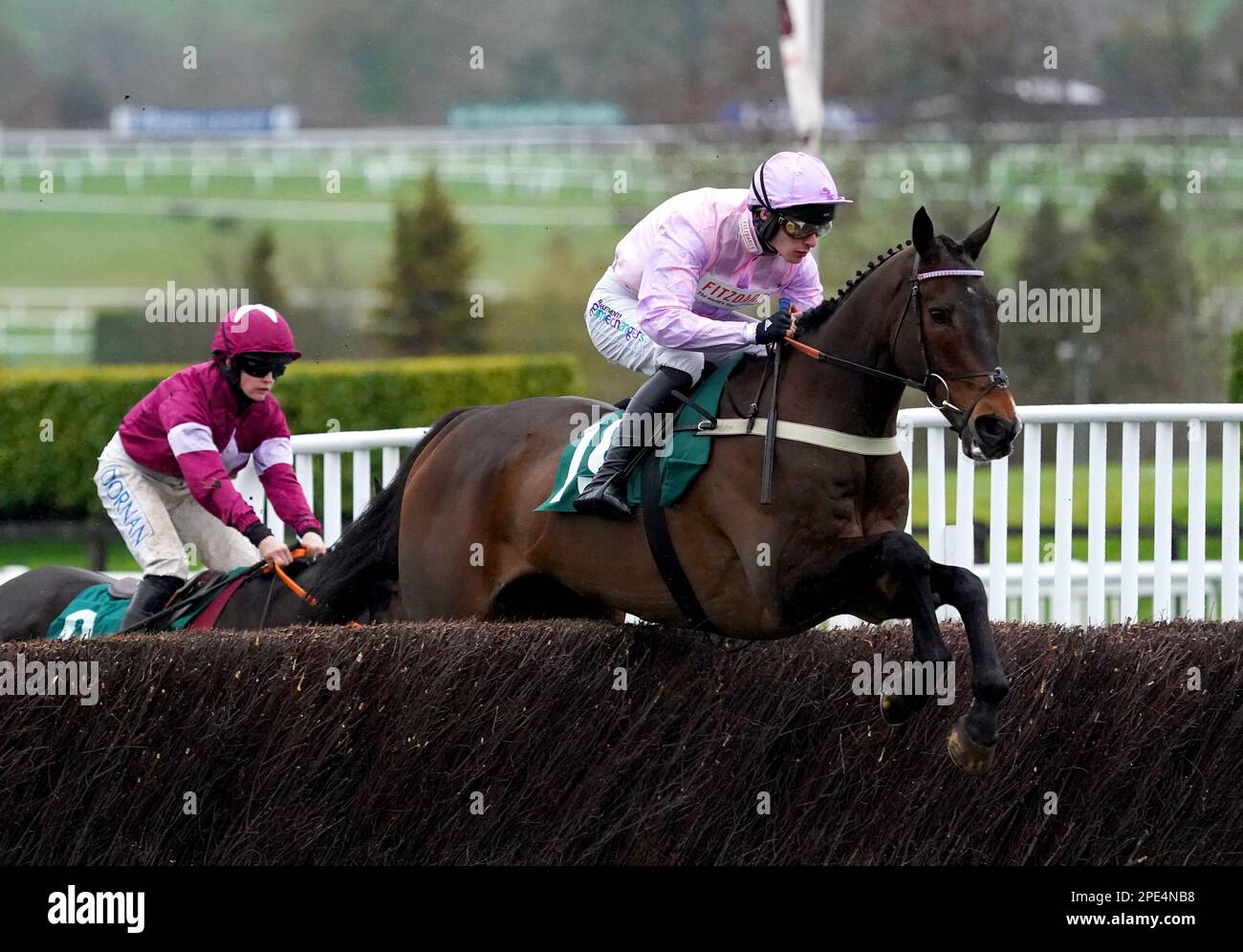Global Citizen ridden by jockey Luca Morgan in action as they compete ...