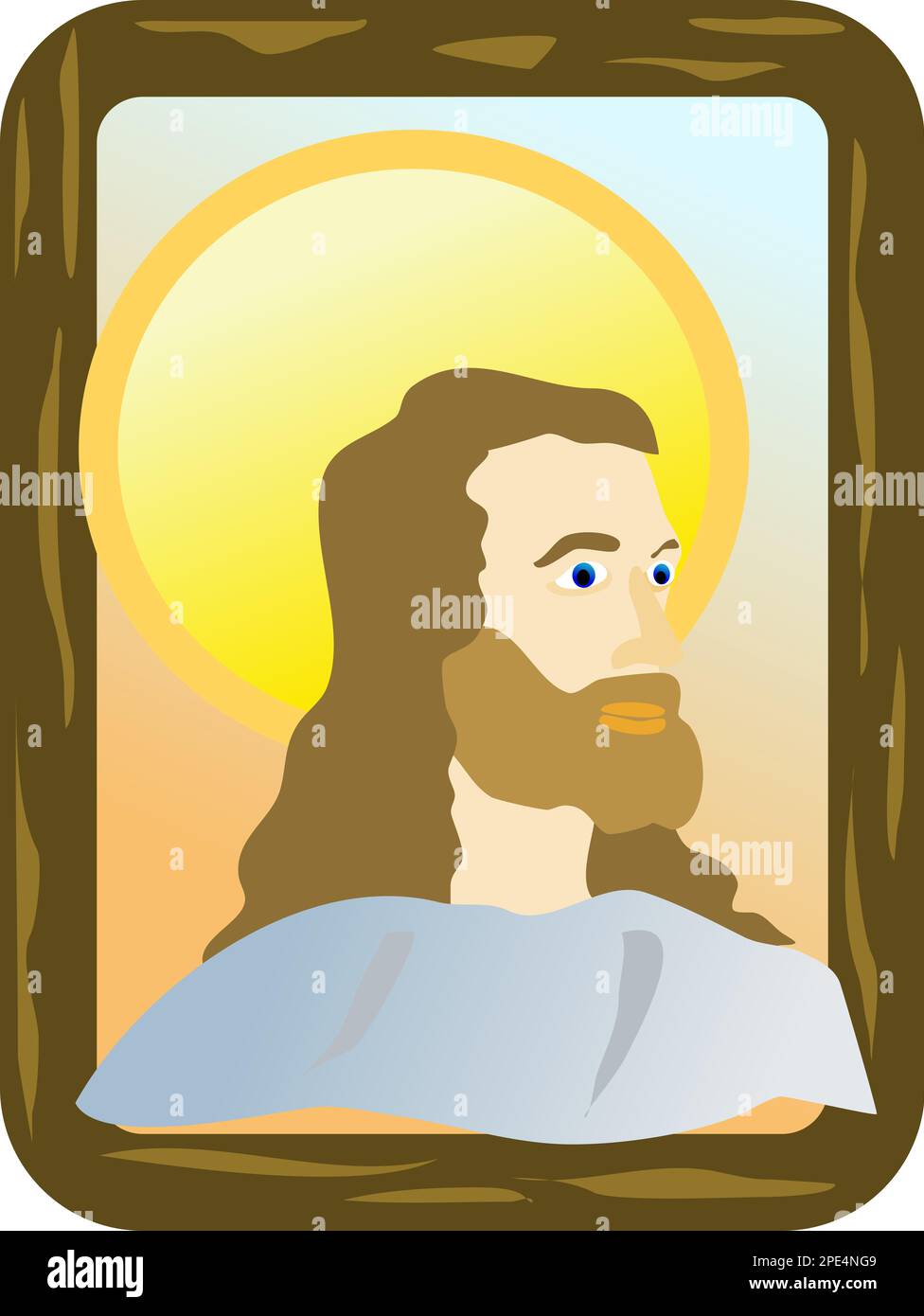 Image of Jesus Christ with halo Stock Photo - Alamy
