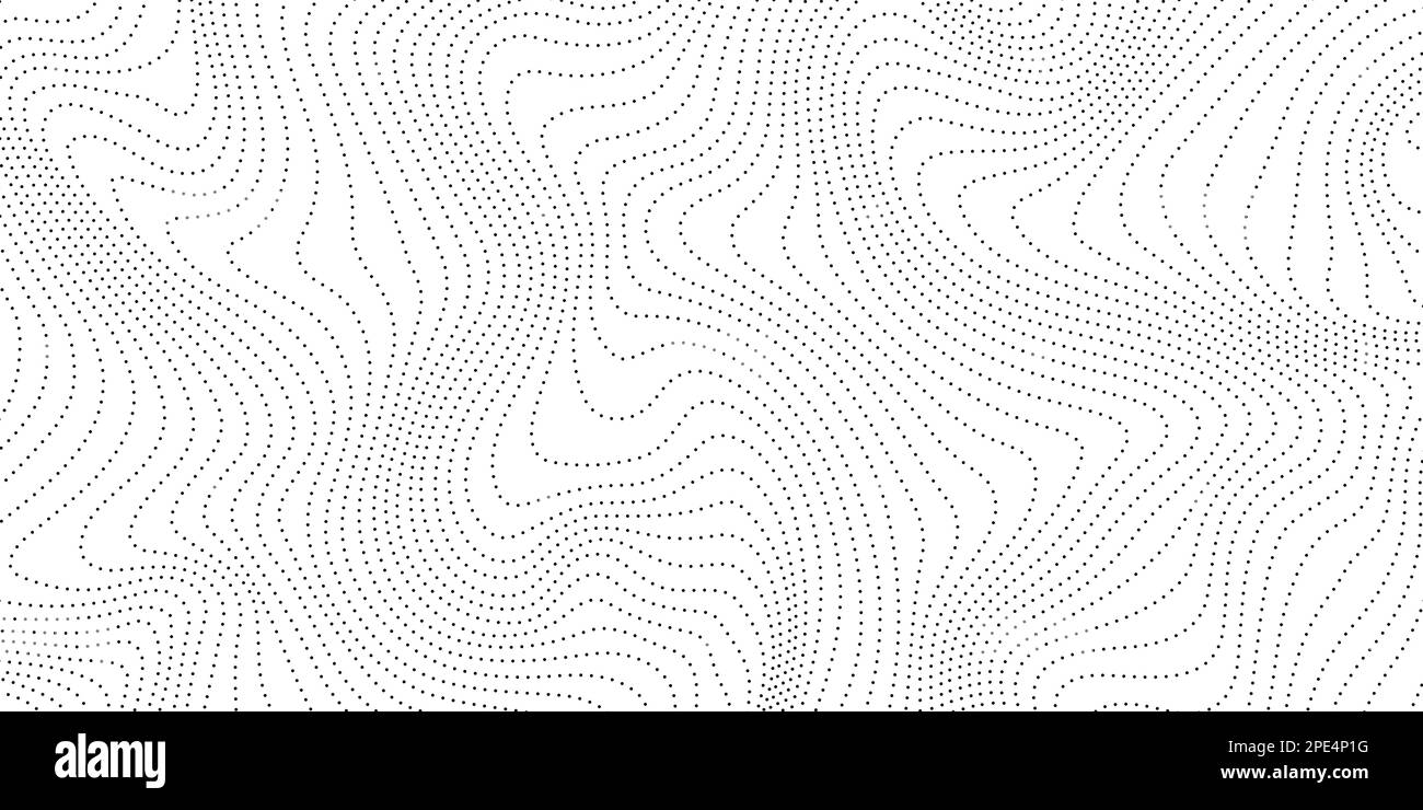 Dotted wave lines background. Abstract stripes texture. Warped curved ...