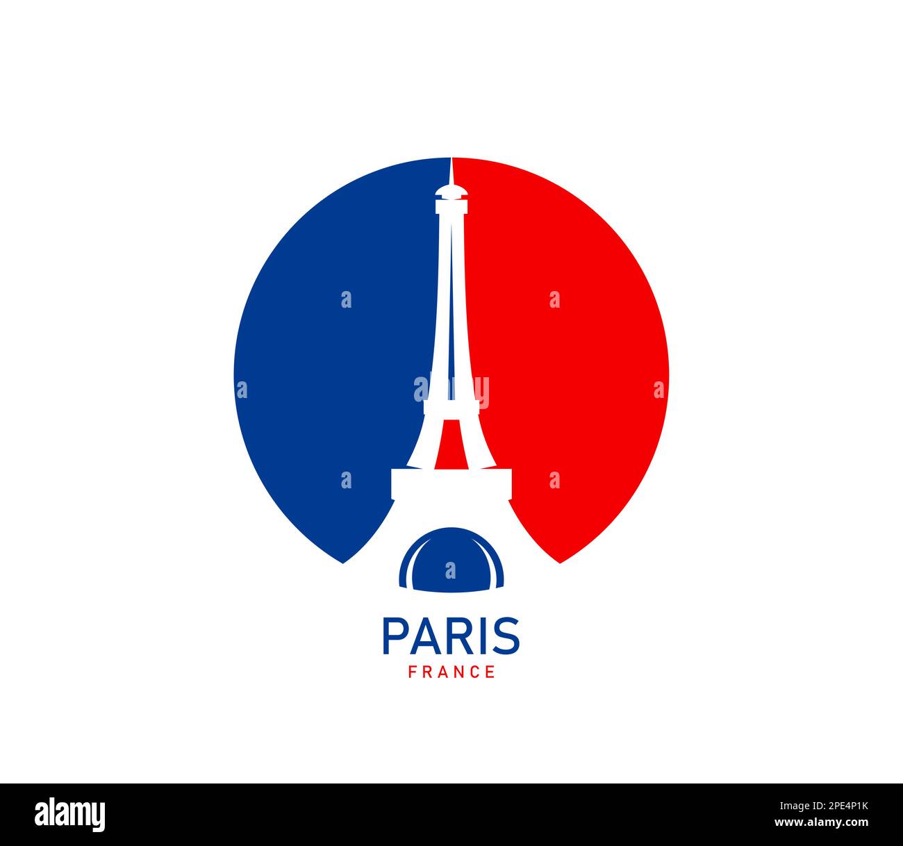 France Eiffel tower icon. Paris famous architecture, French historic ...