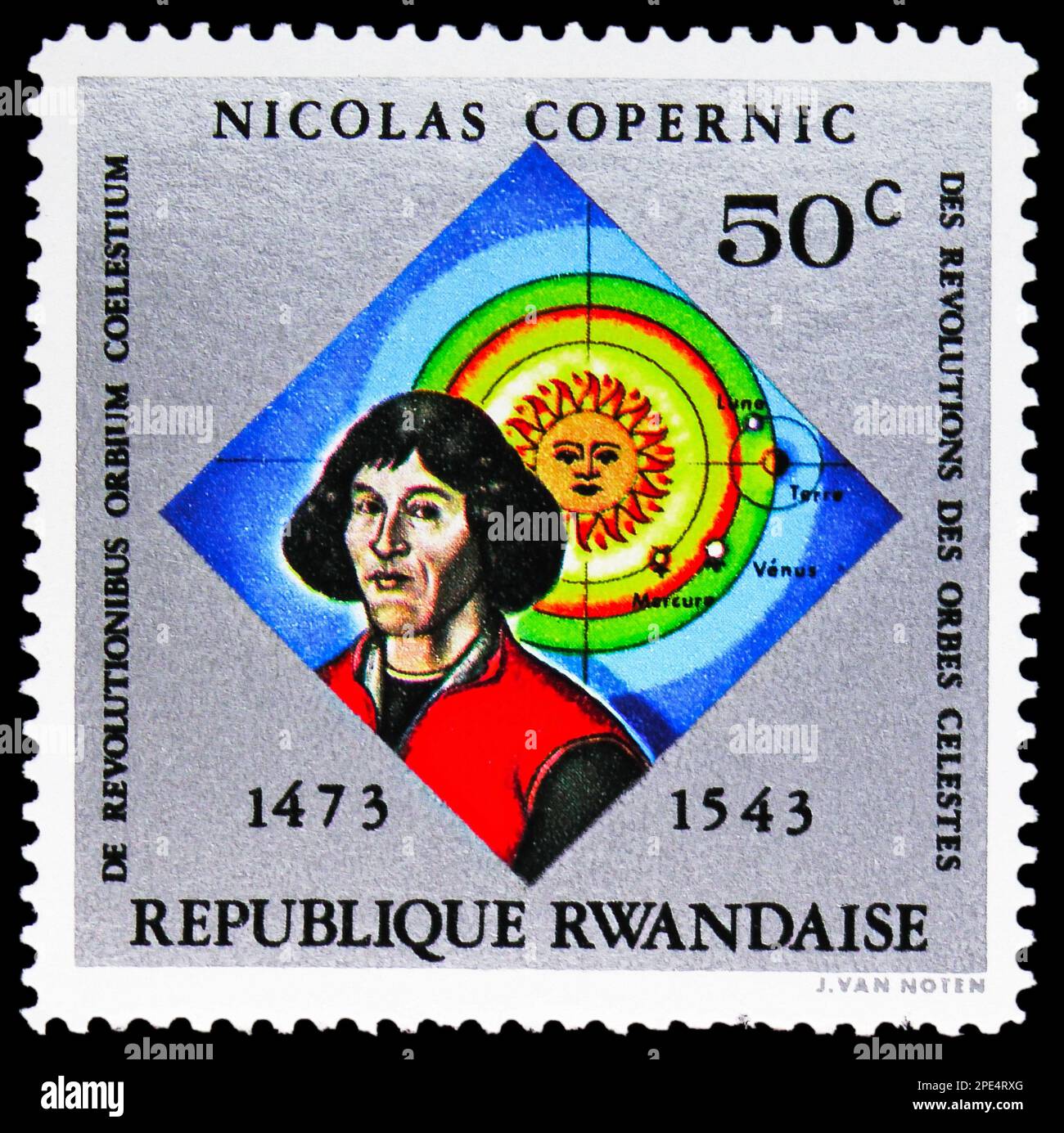 MOSCOW, RUSSIA - FEBRUARY 17, 2023: Postage stamp printed in Rwanda ...