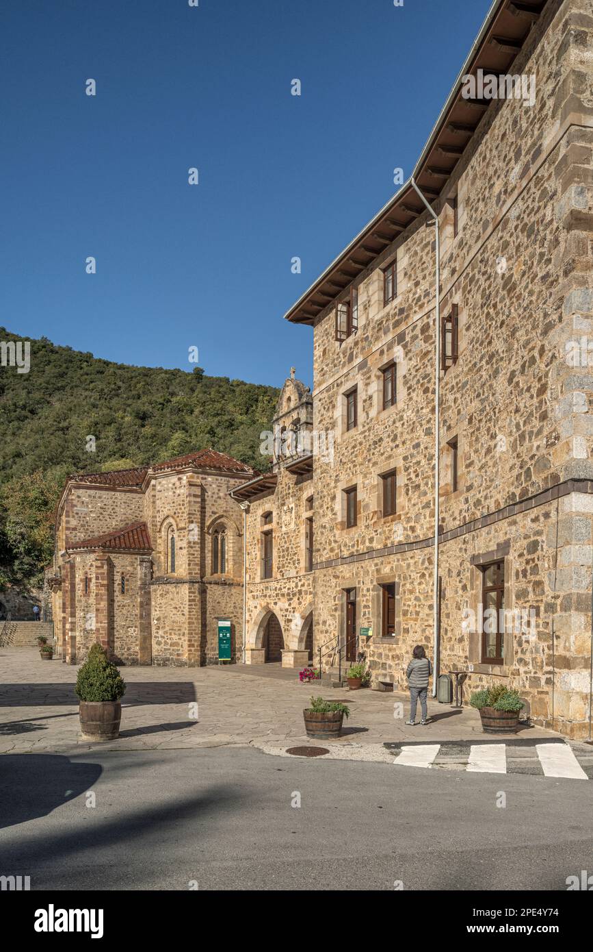 13th century church of the monastery of Santo Toribio de Liebana ...