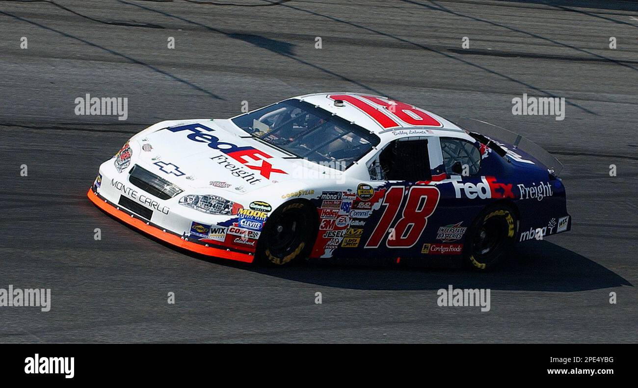 NASCAR driver Bobby Labonte drives the FedEx car in practice for the ...