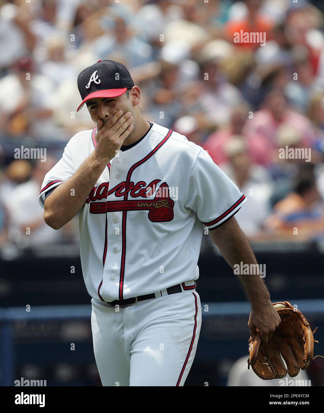 Atlanta Braves starter Horacio Ramirez leaves the game in the fourth ...