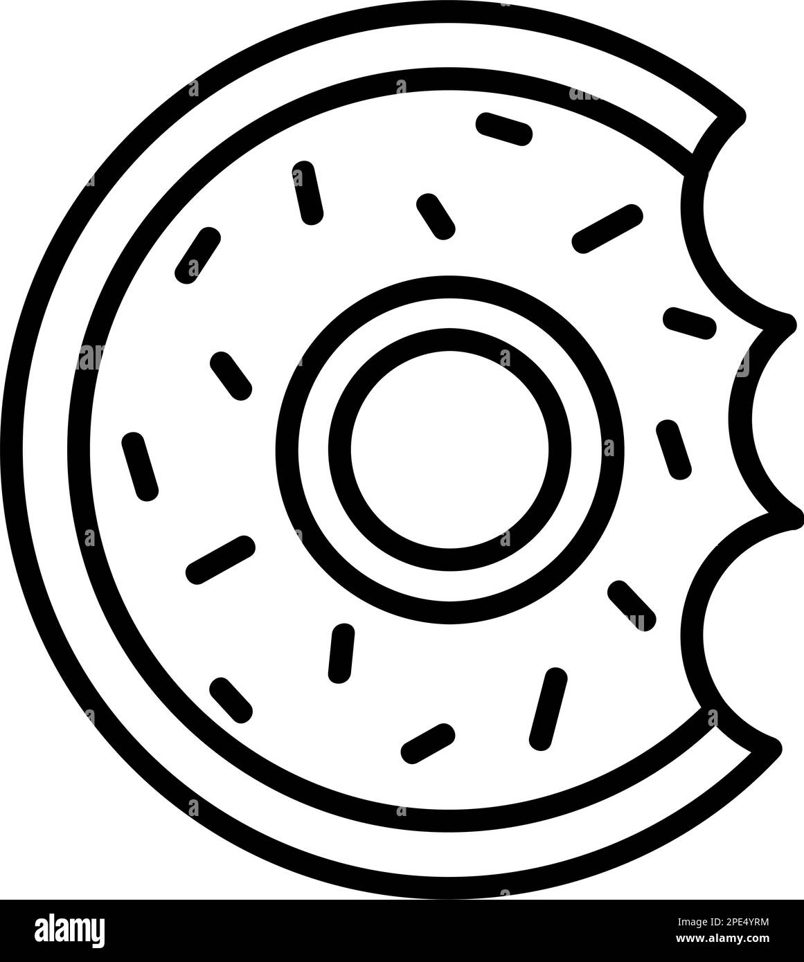 Donut linear icon sweet Stock Vector Images - Alamy