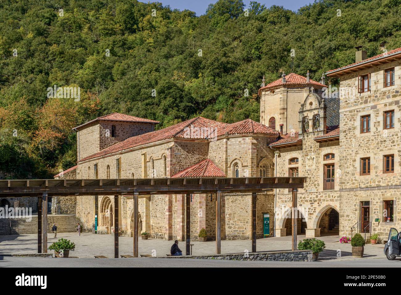 13th century church of the monastery of Santo Toribio de Liebana ...