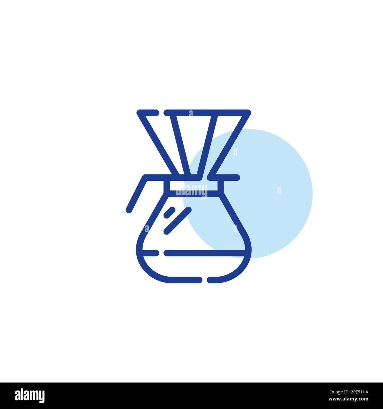 Drip coffee brewing technique. Pixel perfect, editable stroke icon ...