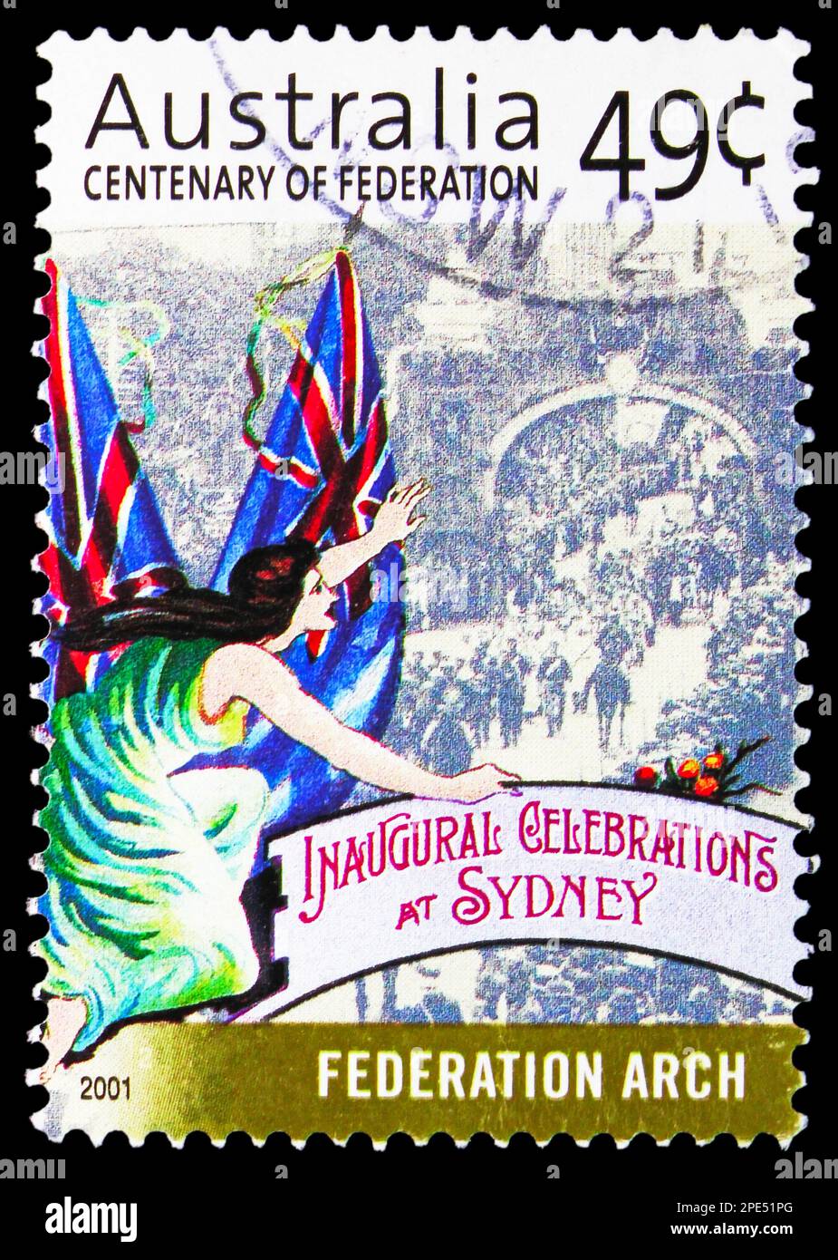 MOSCOW, RUSSIA - FEBRUARY 17, 2023: Postage stamp printed in Australia ...