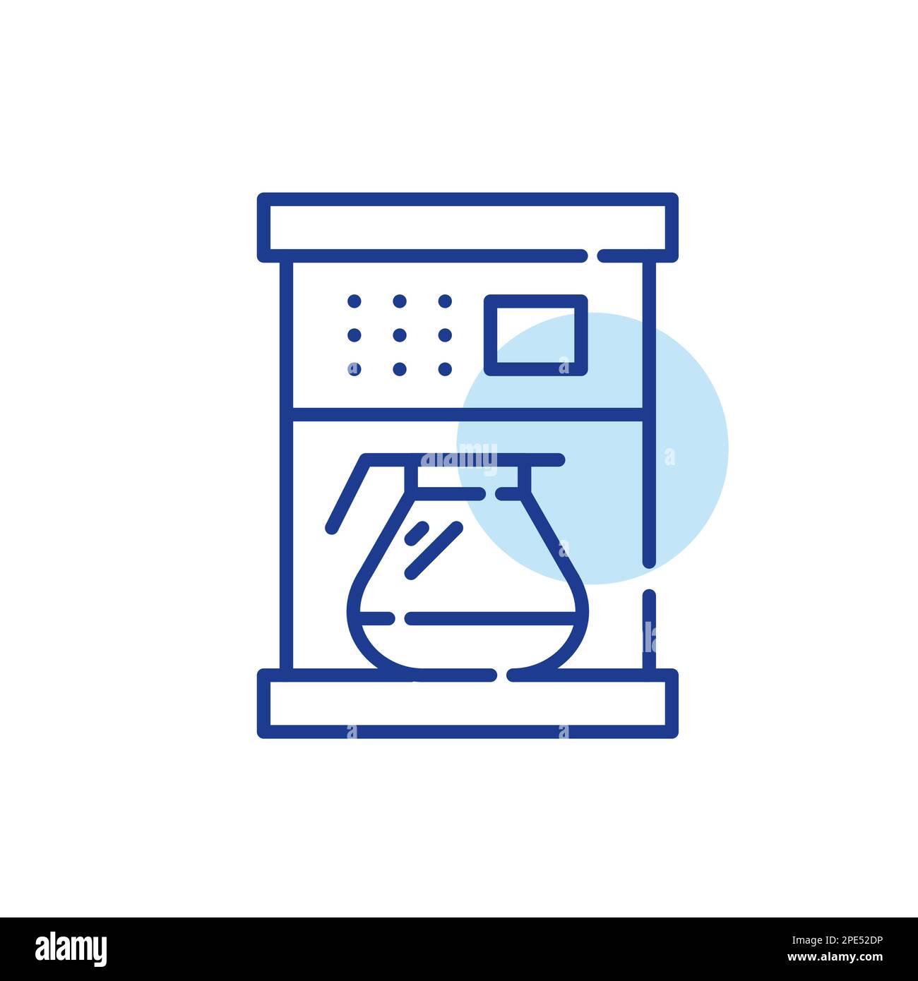 Drip coffee machine with coffee pot. Pixel perfect, editable stroke ...