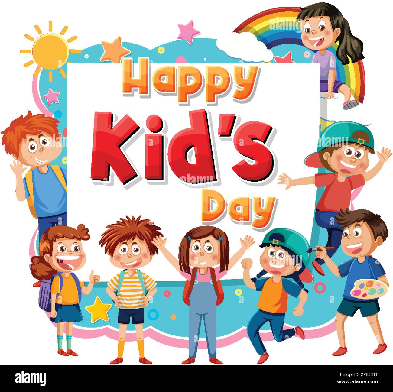 Isolated children's day icon illustration Stock Vector Image & Art - Alamy