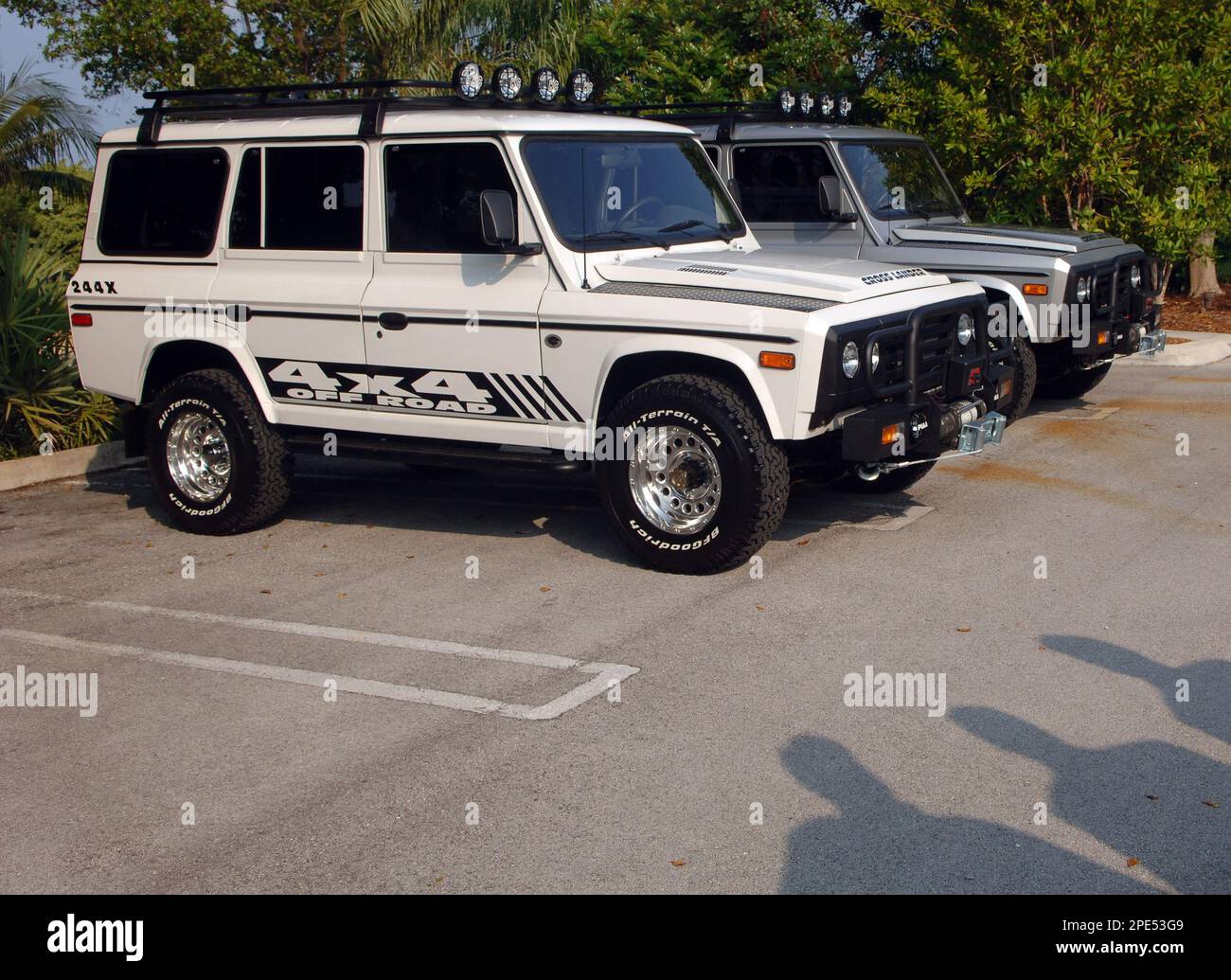 Shadows are cast by road enthusiasts looking at the new Cross Lander ...