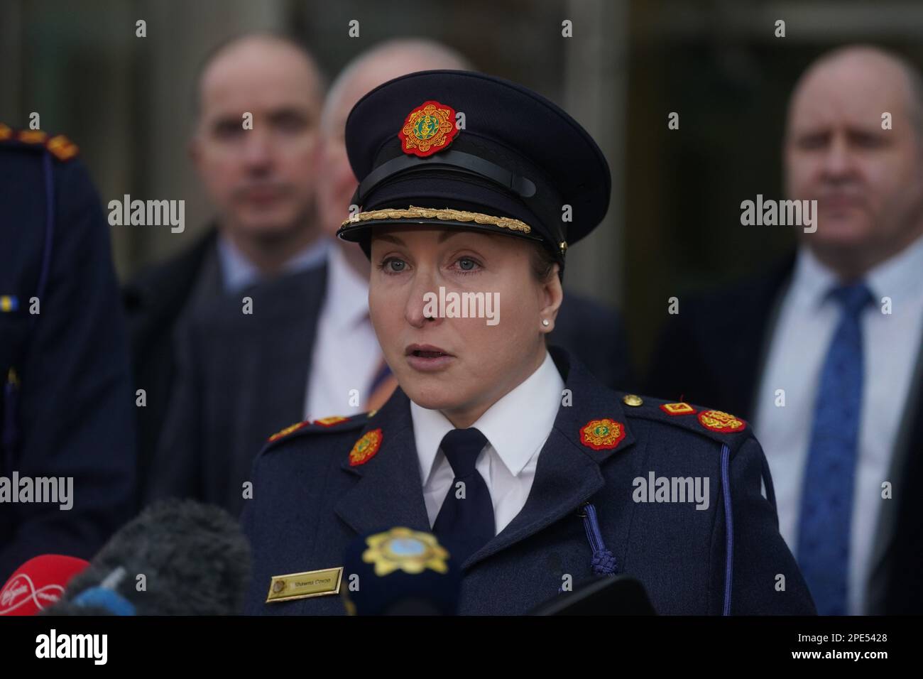 Garda Deputy Commissioner Shawna Coxon making a statement outside the ...
