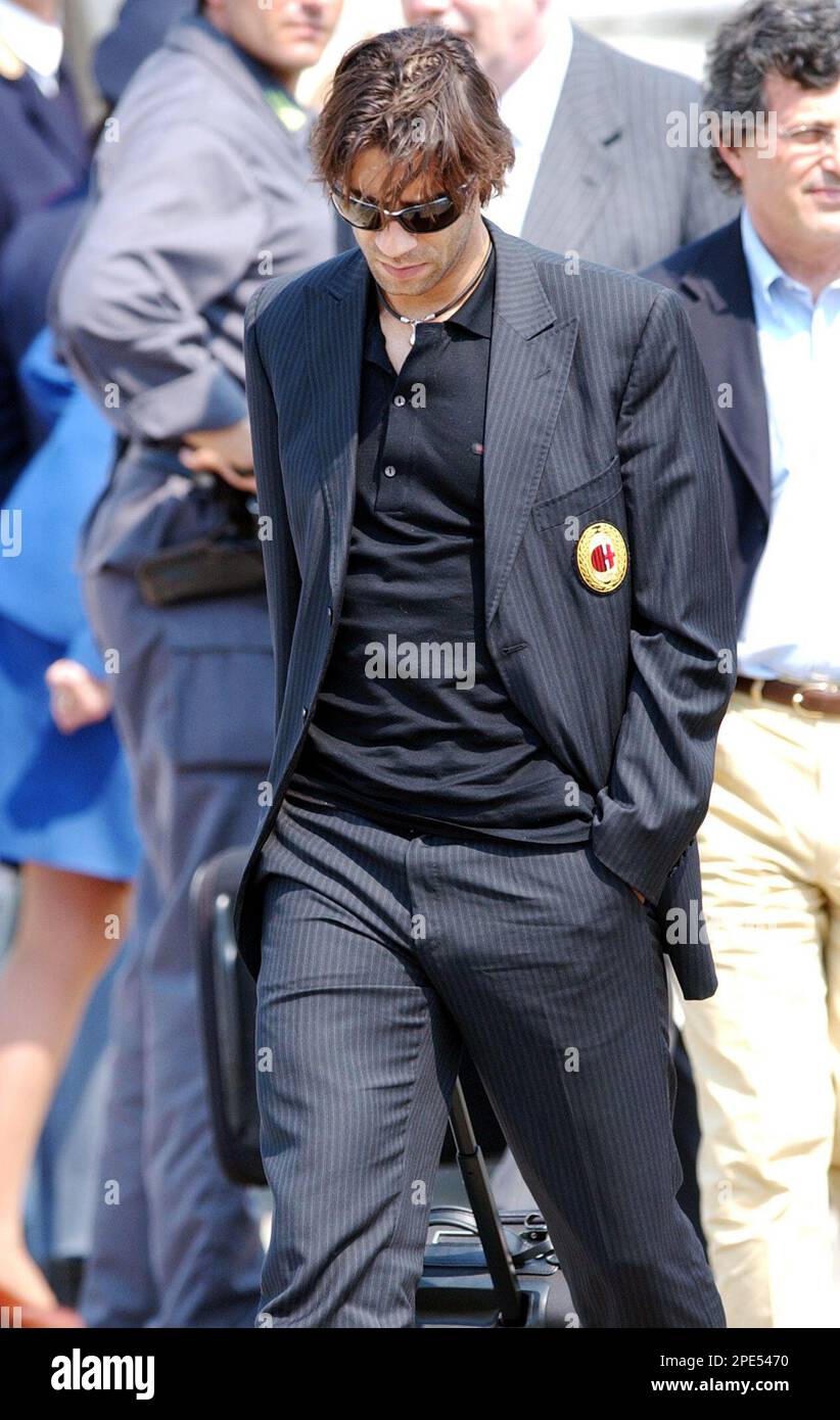 AC Milan's Portuguese midfielder Manuel Rui Costa arrives at the Milan ...