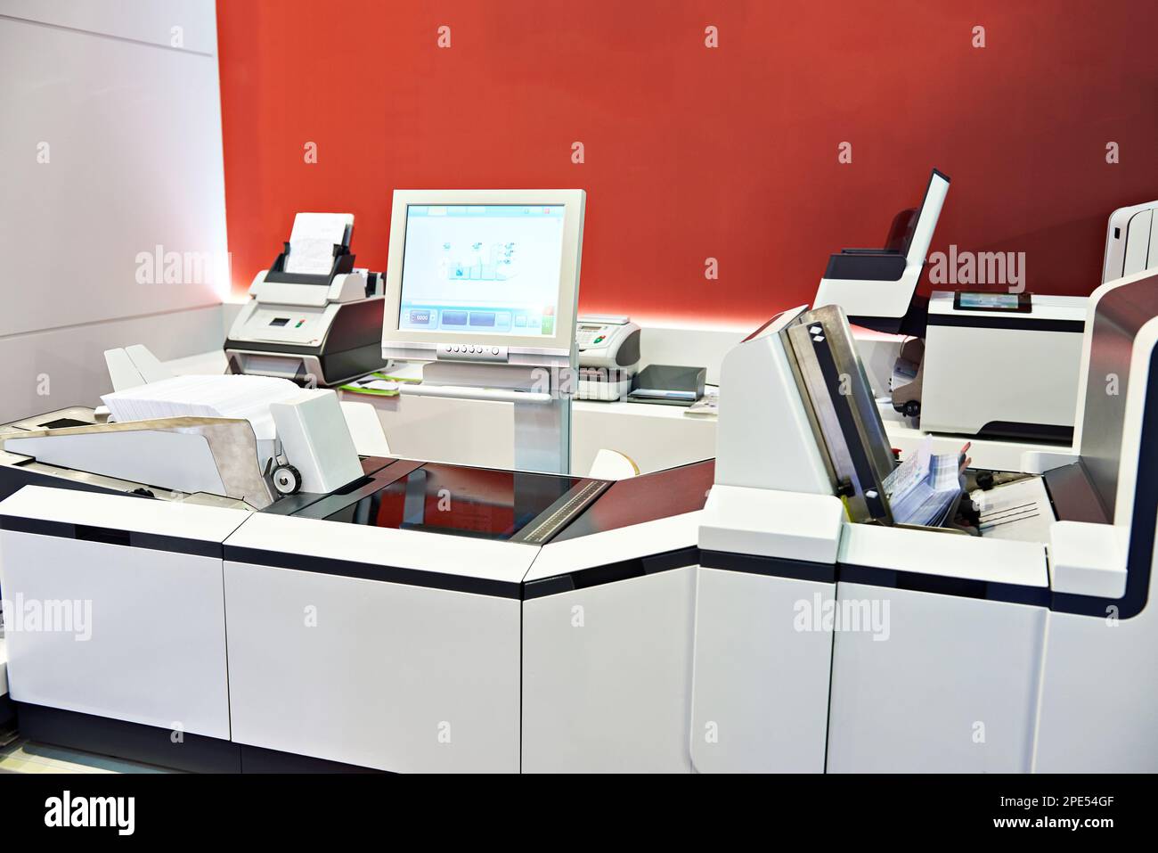 Modern mailing systems in office Stock Photo - Alamy