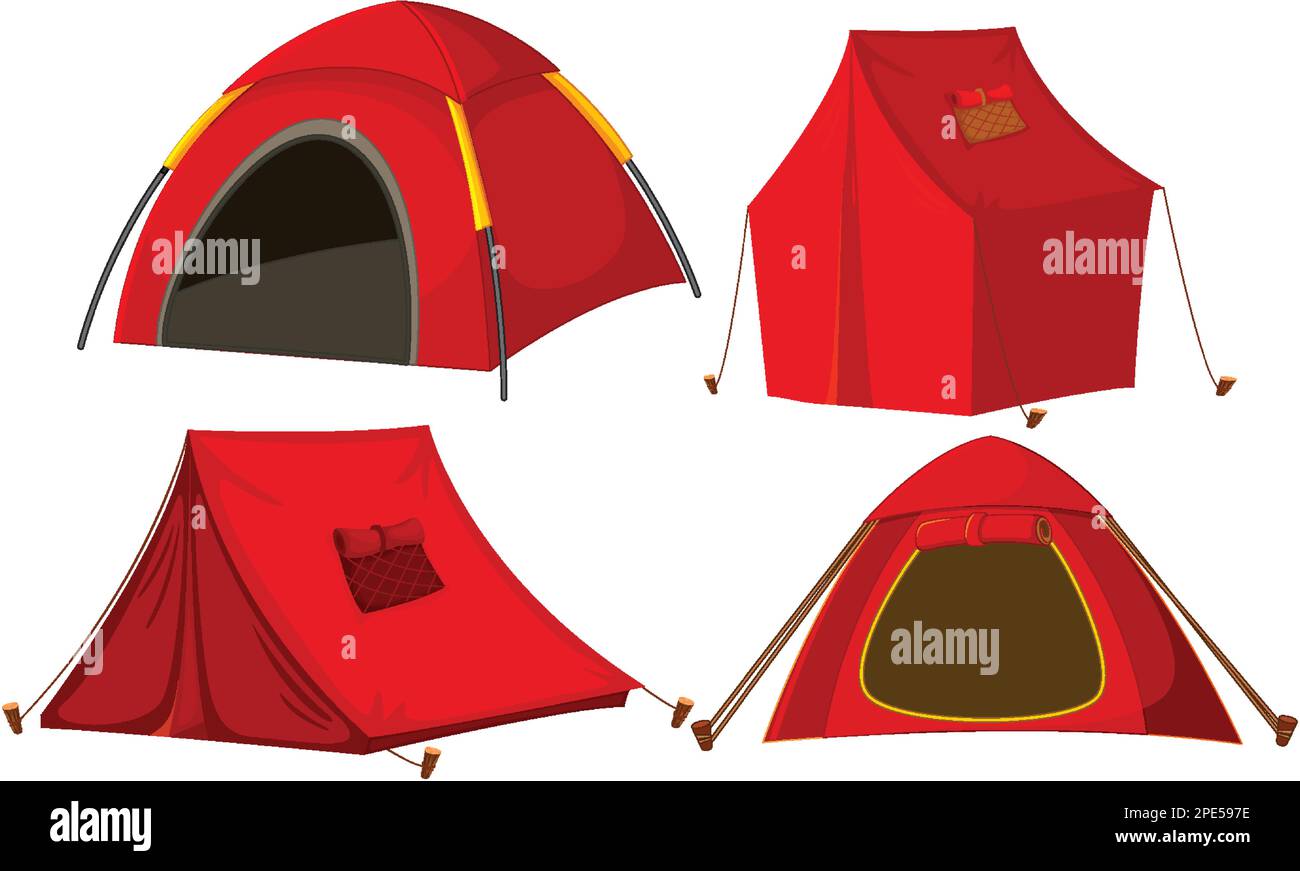 Vector set of camping tents illustration Stock Vector Image & Art - Alamy
