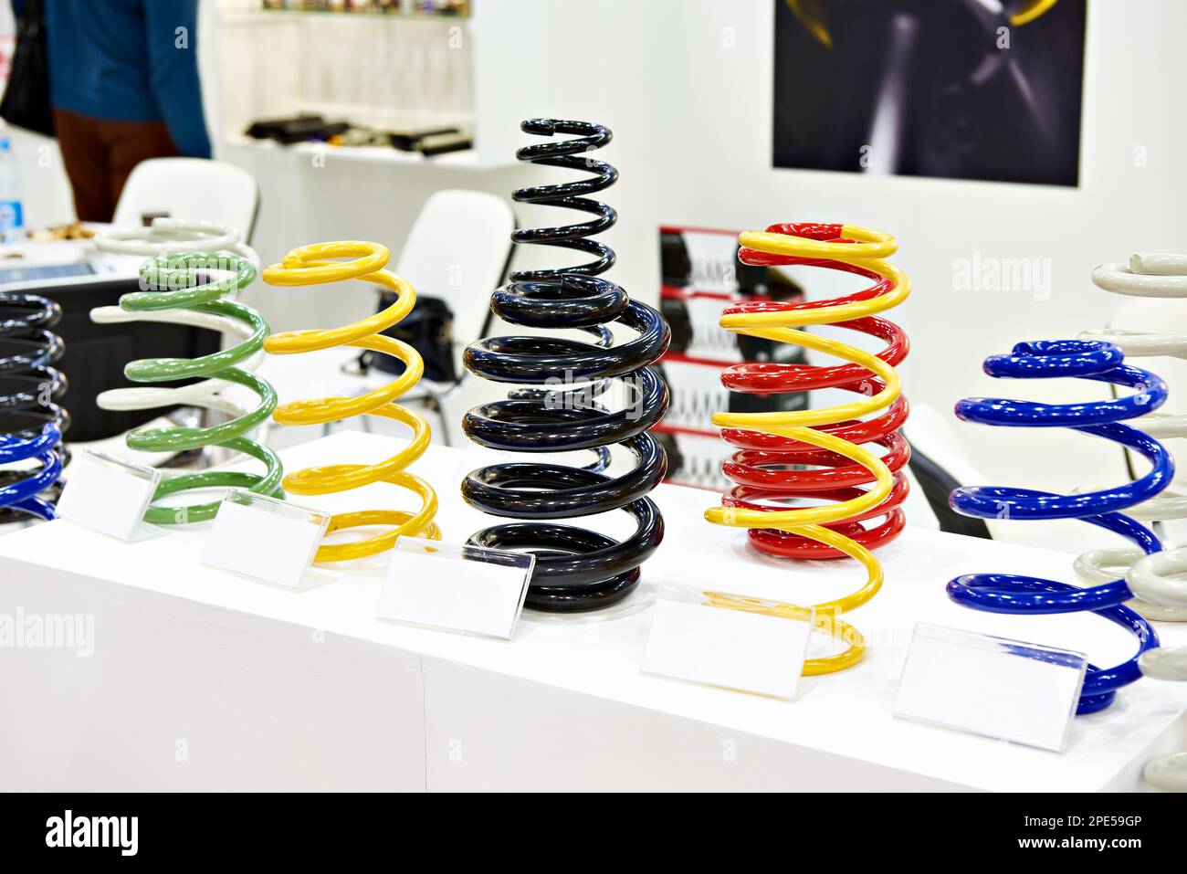 Shock absorber springs for car in store Stock Photo - Alamy