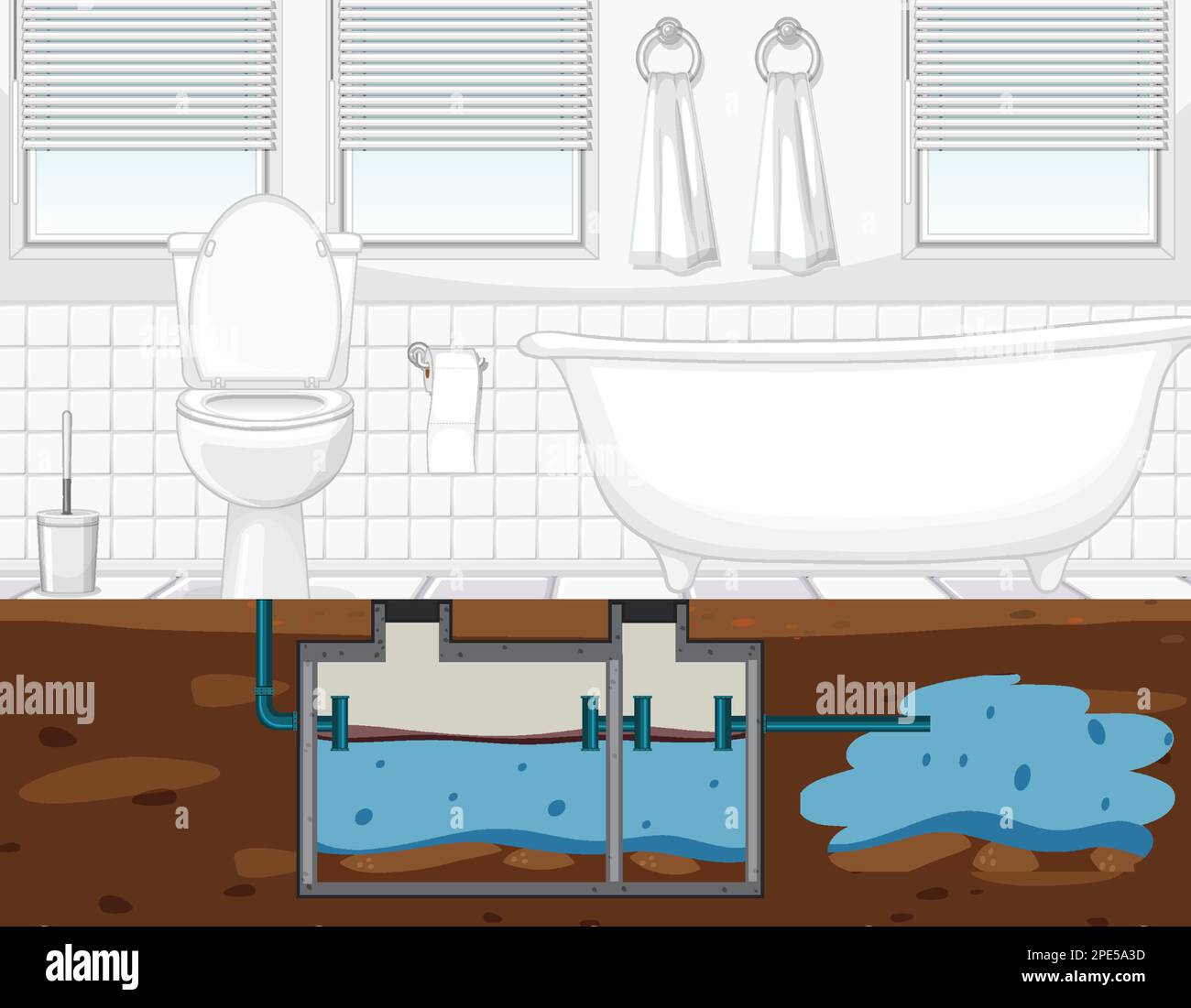 Septic Tank Concept Vector illustration Stock Vector Image & Art - Alamy