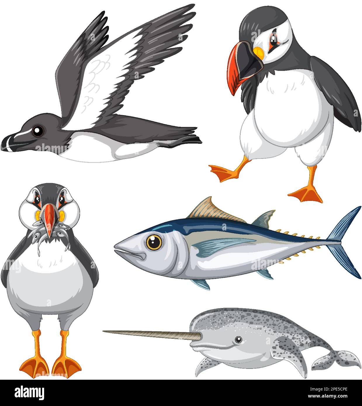 Set of animal cartoon illustration Stock Vector Image & Art - Alamy